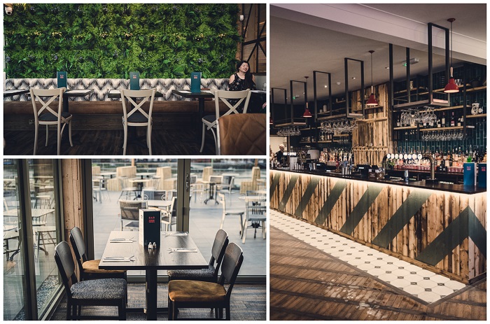 Checking out the shiny new Waterside Bar + Kitchen on Trent Bridge ...